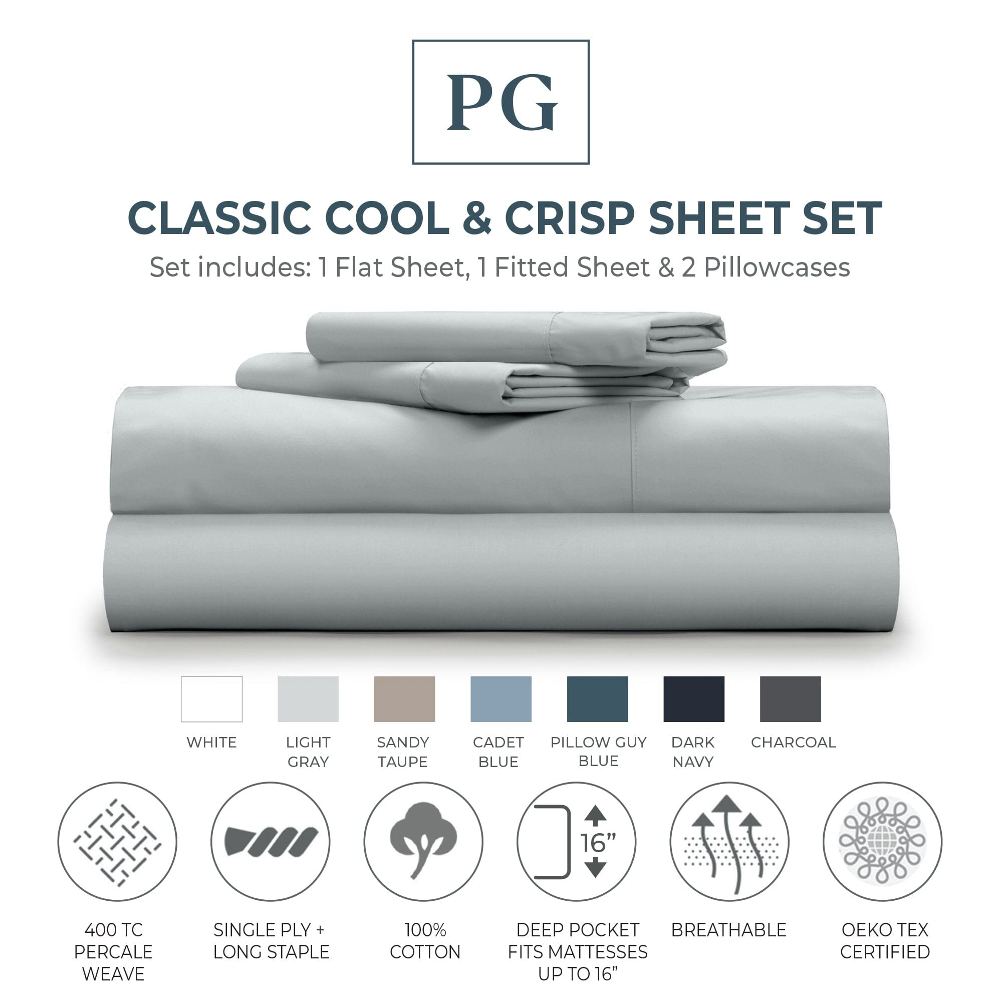 Online Classic Cool and Crisp Sheets For Men | Pillow Guy