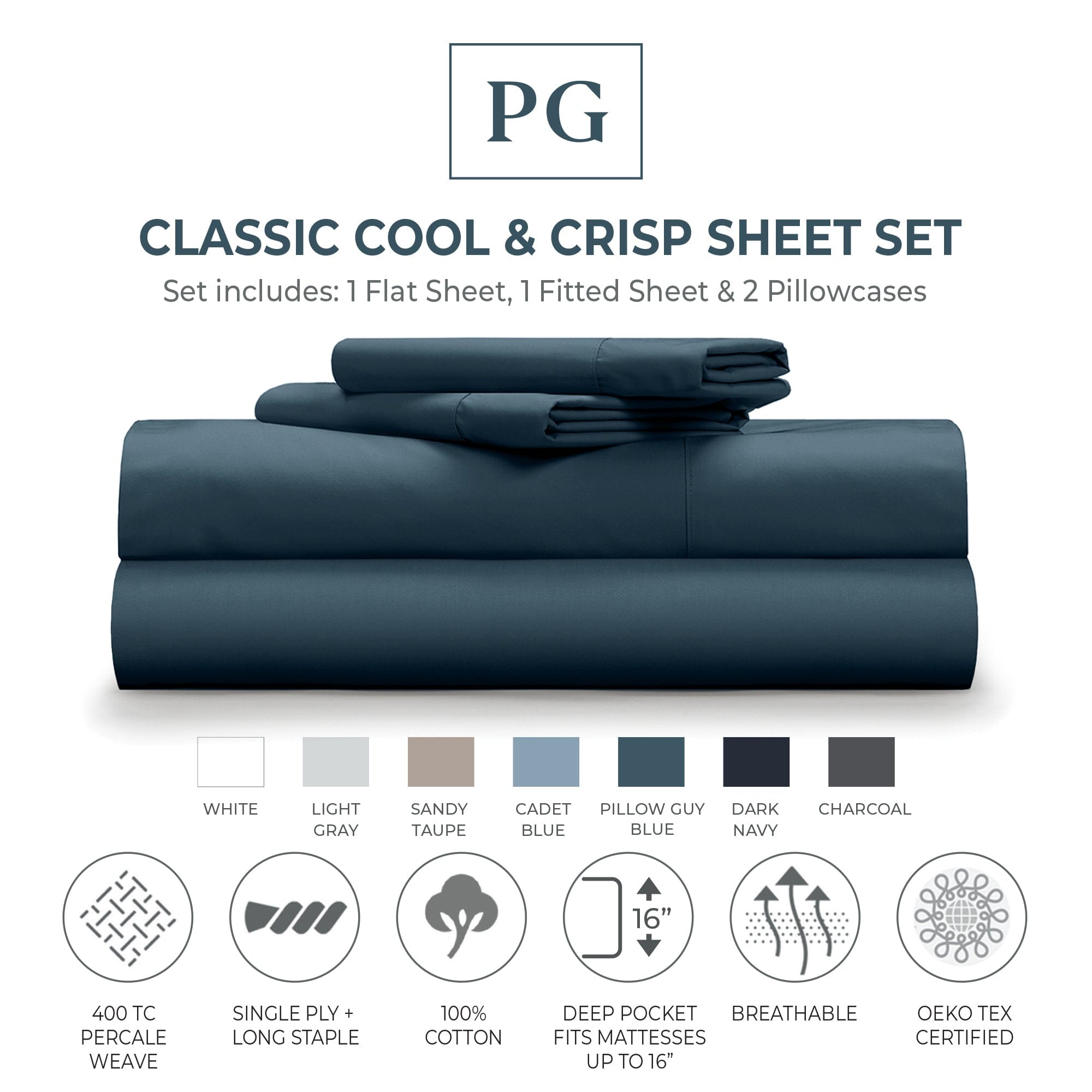 Online Classic Cool and Crisp Sheets For Men | Pillow Guy
